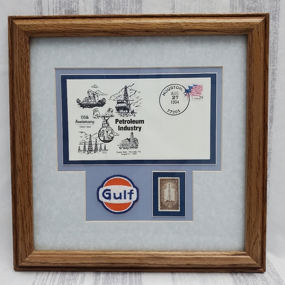 Vintage | Wall Decor | Petroleum Industry Gulf Gas Memorabilia Stamp ...